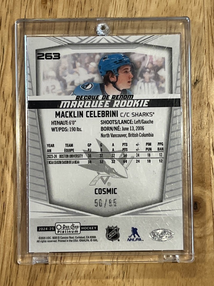 2024-25 O-Pee-Chee Platinum MACKLIN CELEBRINI Marquee Rookie COSMIC /65 ...