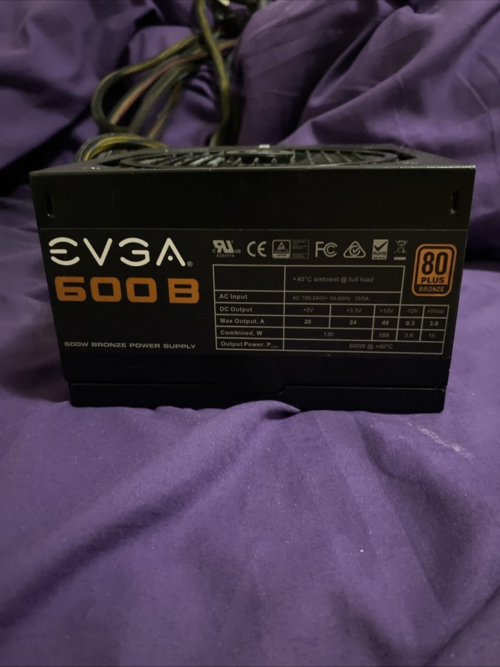 EVGA 600B 600W 80 Plus Bronze 24 Pin ATX Power Supply Unit, PSU | eBay