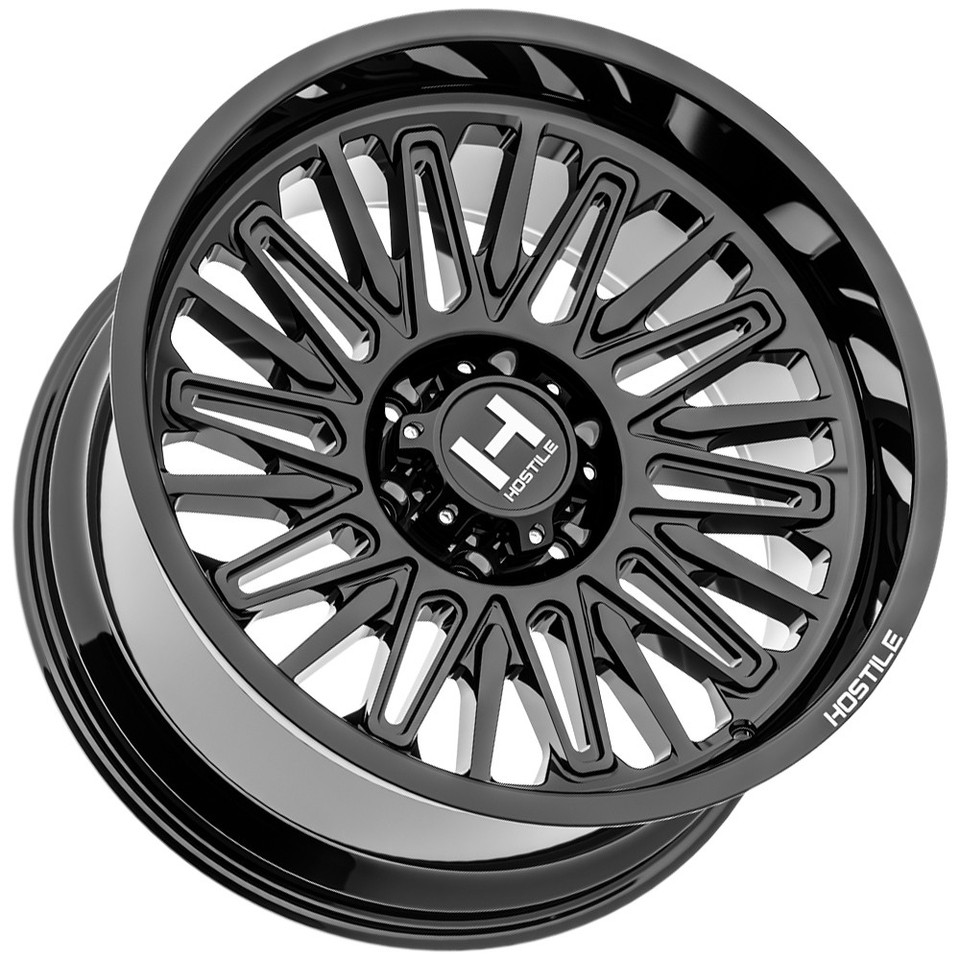 Hostile H143 Rampage 22x10 6x5.5" -25mm Gloss Black Wheel Rim 22" Inch ...