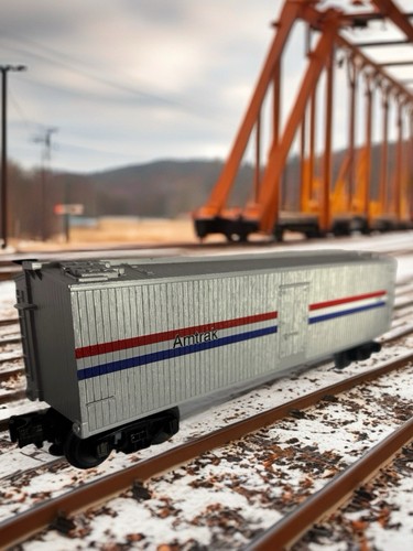 MTH RAIL KING Wood Sided Amtrak Reefer, O Gauge, Refrigerator Boxcar ...