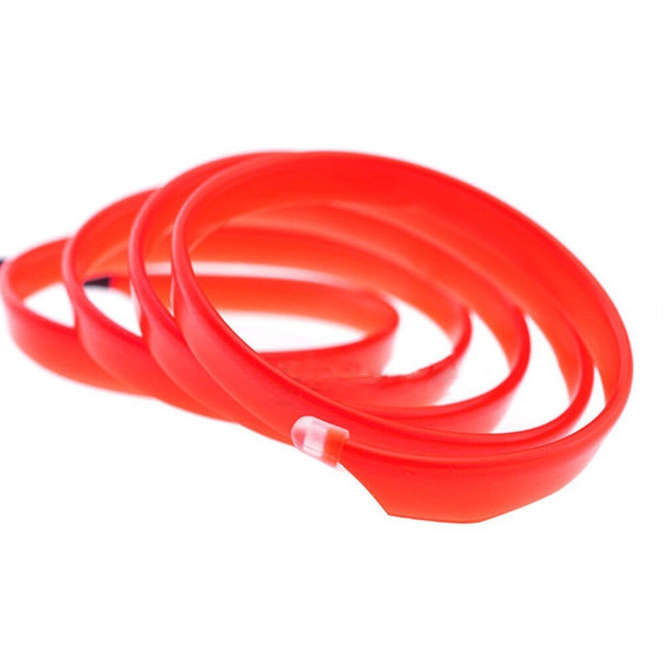 2M Red LED Car Interior Decor Atmosphere Wire Strip Lamp Light Kit ...