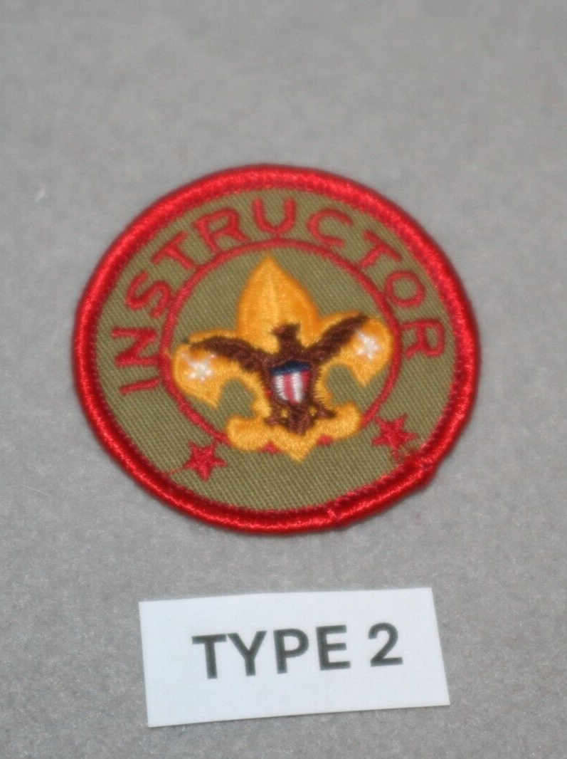 BSA BOY SCOUTS OF AMERICA 60s to 70s INSTRUCTOR PATCH TYPE TWO PLASTIC ...
