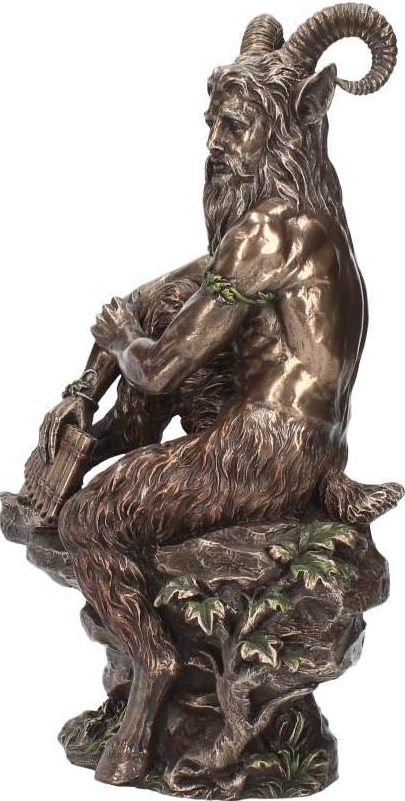 Pan Greek God of Wild & Nature Faun Statue, 31cm/12.2", Cold Cast ...