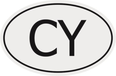 Aufkleber Autokennzeichen CY = Zypern Autoaufkleber Sticker | eBay.de