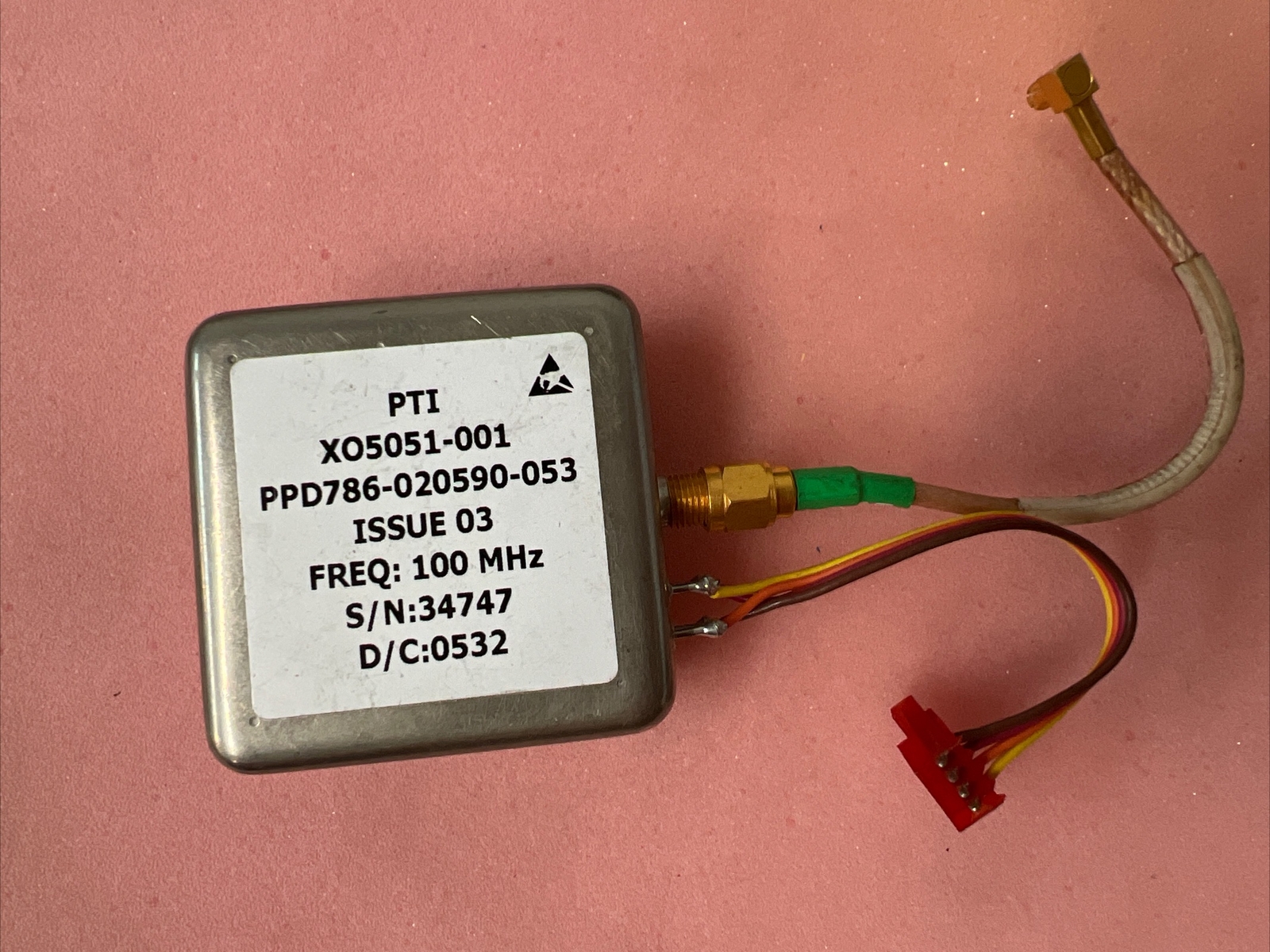 PTI Oscillator XO5051-001 100Mhz PPD786-020590-053 | eBay