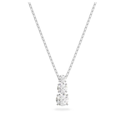 Swarovski 5414970 Pendente Attract Trilogy Taglio tondo Bianco Placcato ...