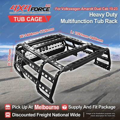 HD Ute Tub Ladder Rack Multifunction Steel Carrier Cage for VW Amarok ...