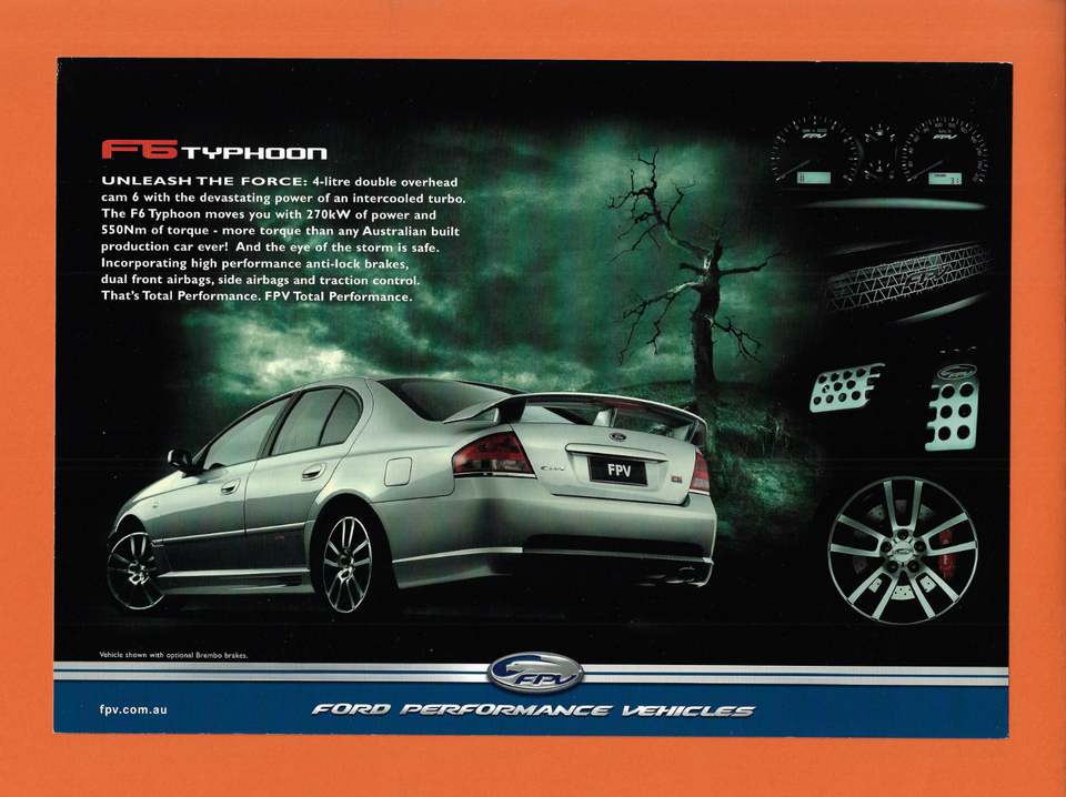 FORD FPV F6 TYPHOON FLYER/BROCHURE | eBay