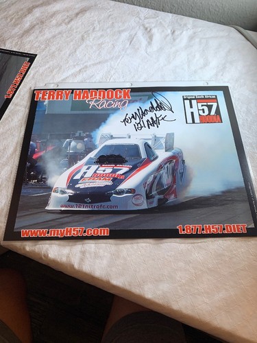 Signed Terry Haddock Racing H57 Funny Car NHRA Photo Card N 239 | eBay