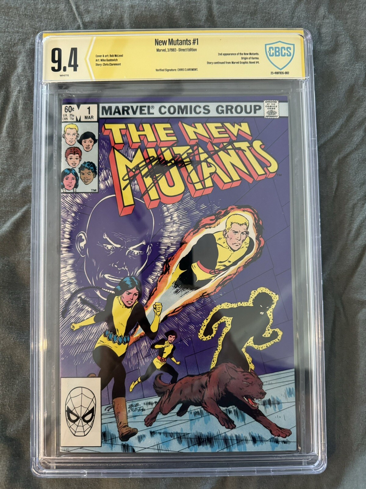 The New Mutants #1 CBCS 9.4 Signed by Chris Claremont. | eBay