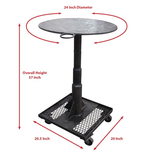 Champ 24" x 37.5" Steel Rolling Mobile Welding Table 4037 - Rotates 360 ...