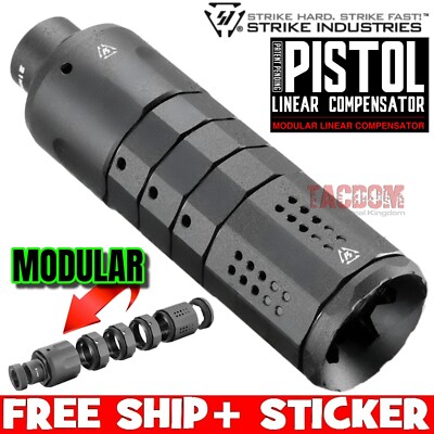 Strike Industries Modular Pistol Compensator for 1/2-28 Barrel 9mm ...