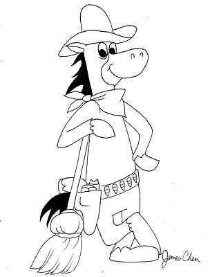 Quick Draw Mcgraw Coloring Pages Sketch Coloring Page