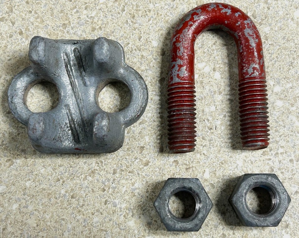 CROSBY 9/16" RED GALVANIZED DROP FORGED WIRE ROPE CABLE CLAMP MADE IN ...