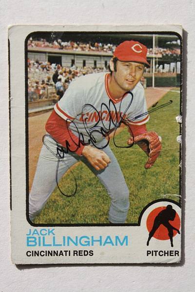Cincinnati Reds star Jack Billingham signed autograph 1973 Topps ...