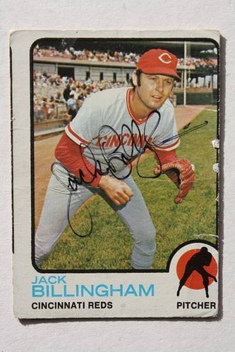 Cincinnati Reds star Jack Billingham signed autograph 1973 Topps ...
