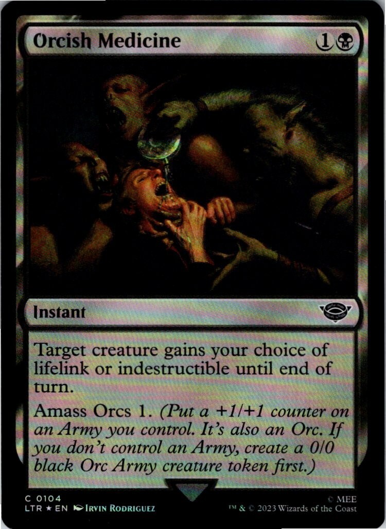 Magic the Gathering Orcish Medicine The Lord of the Rings Foil MTG Free ...