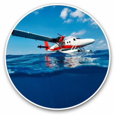 2 x Vinyl Stickers 7.5cm - Seaplane Airplane Plane Sea Cool Gift #2168 ...