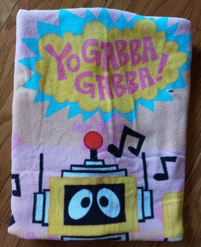 Yo Gabba Gabba Beach Towel Vintage Nickelodeon 2007Muno Brobee Foofa ...