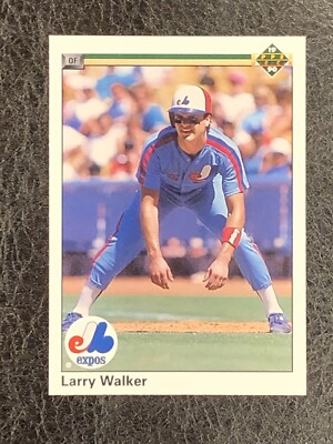 1990 Upper Deck Larry Walker Card #466 Mint Very Sharp! Gradable Rookie ...
