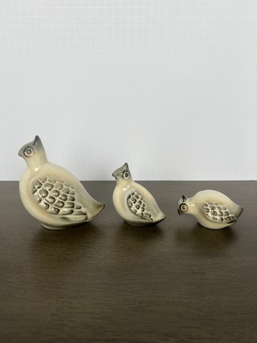 Howard Pierce Porcelain Pottery Set of 3 Quails Figurines Vintage | eBay