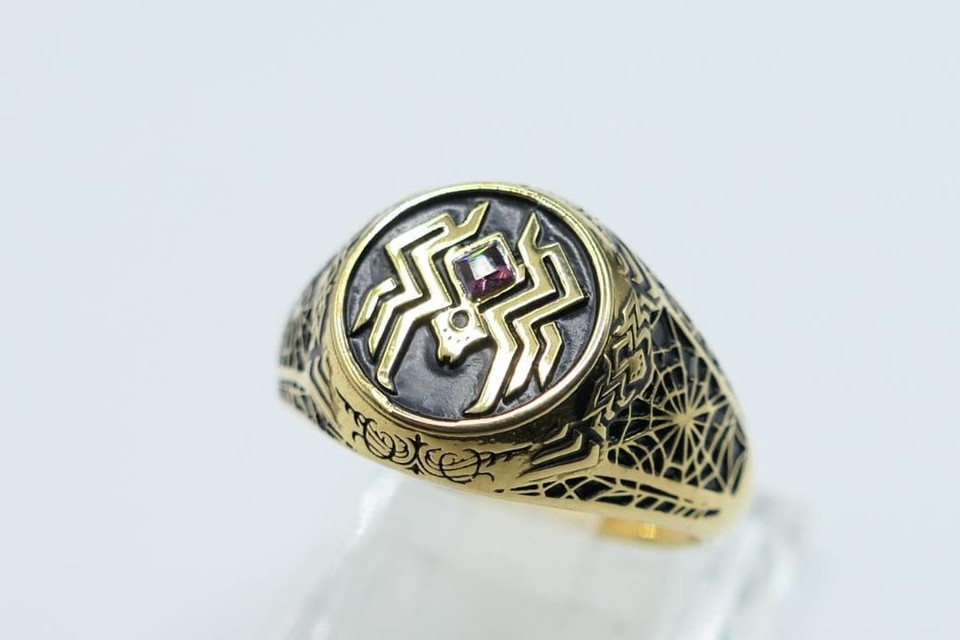 Premium Bandai King Oger Jeramy Spider Ring Silver 925 Purple Crystal ...