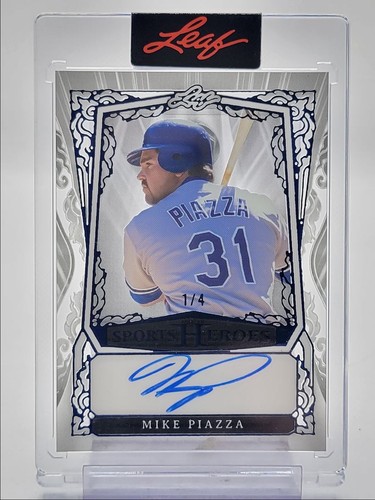 MIKE PIAZZA 2025 LEAF SPORTS HEROES AUTOGRAPH BLUE AUTO 1/4 Q0027 | eBay