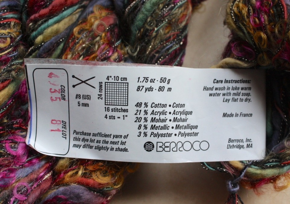 Berroco Optik Yarn 5 Skeins New 4935 Color Dye Lot 81 | eBay