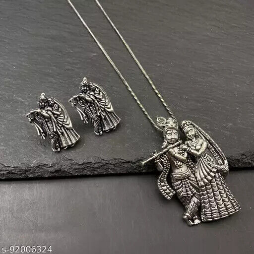 RADHE KRISHNA LOCKET AND EARRINGS Women Jewellery Set | eBay