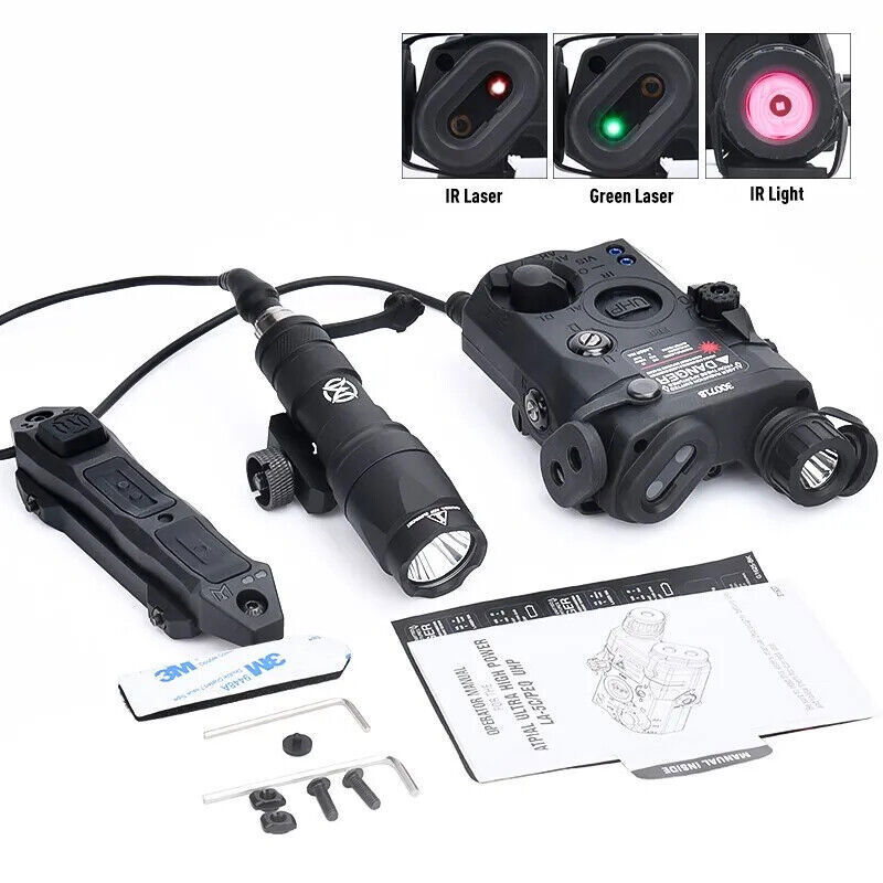 Tactical PEQ 15 IR Illuminator Red Green Blue IR Laser Aiming Sight ...