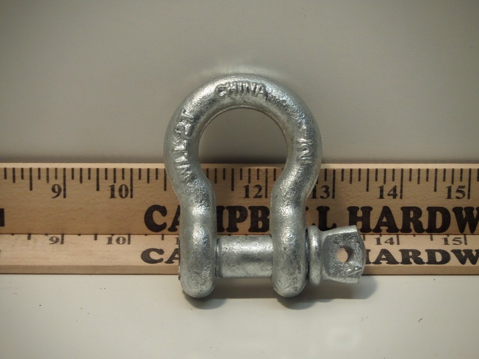 1/2" Screw Pin Anchor Shackle 2 Ton Clevis Bow Lifting Pulling Rigging ...