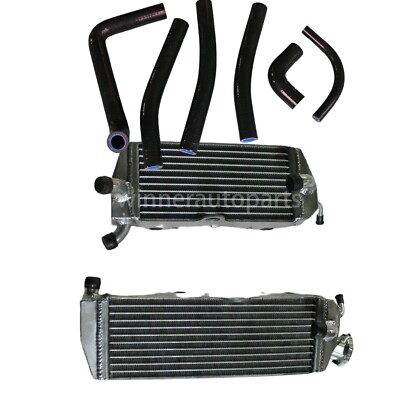 For KTM 500 MX 500MX 1989 Aluminum radiators + SILICONE HOSE KIT BLACK ...