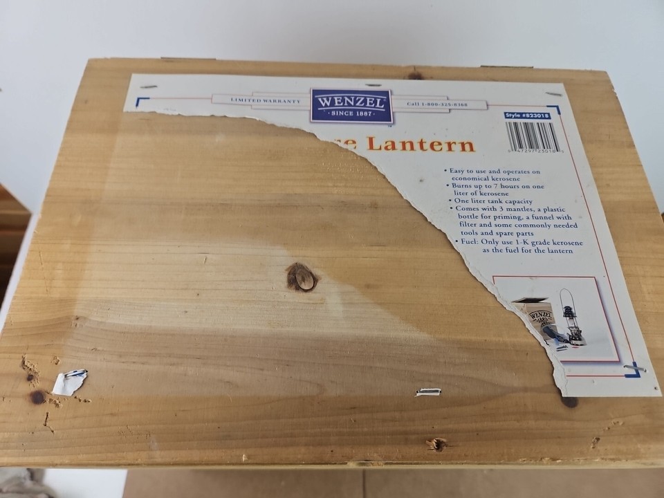 Wenzel Nickel Plated Brass Kerosene Pressure Lantern - 823018 - New In ...