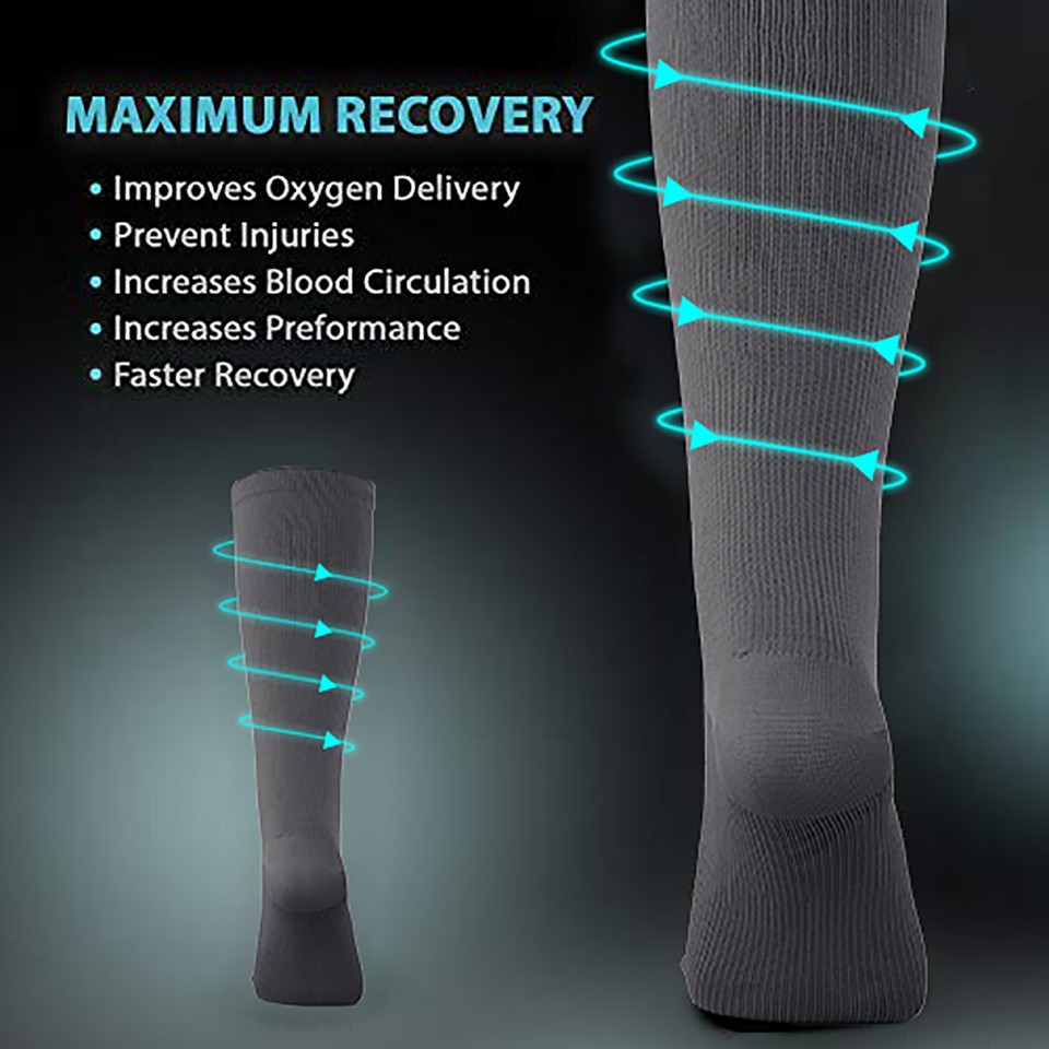 Extra Wide Medical Compression Socks Leg Swelling Circulation For Men ...