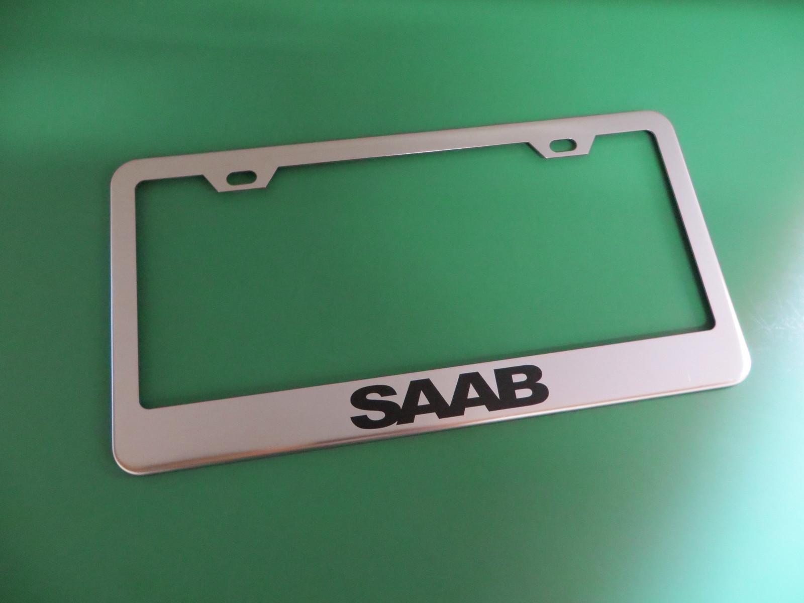 (1pc)" SAAB " Stainless Steel license plate frame | eBay