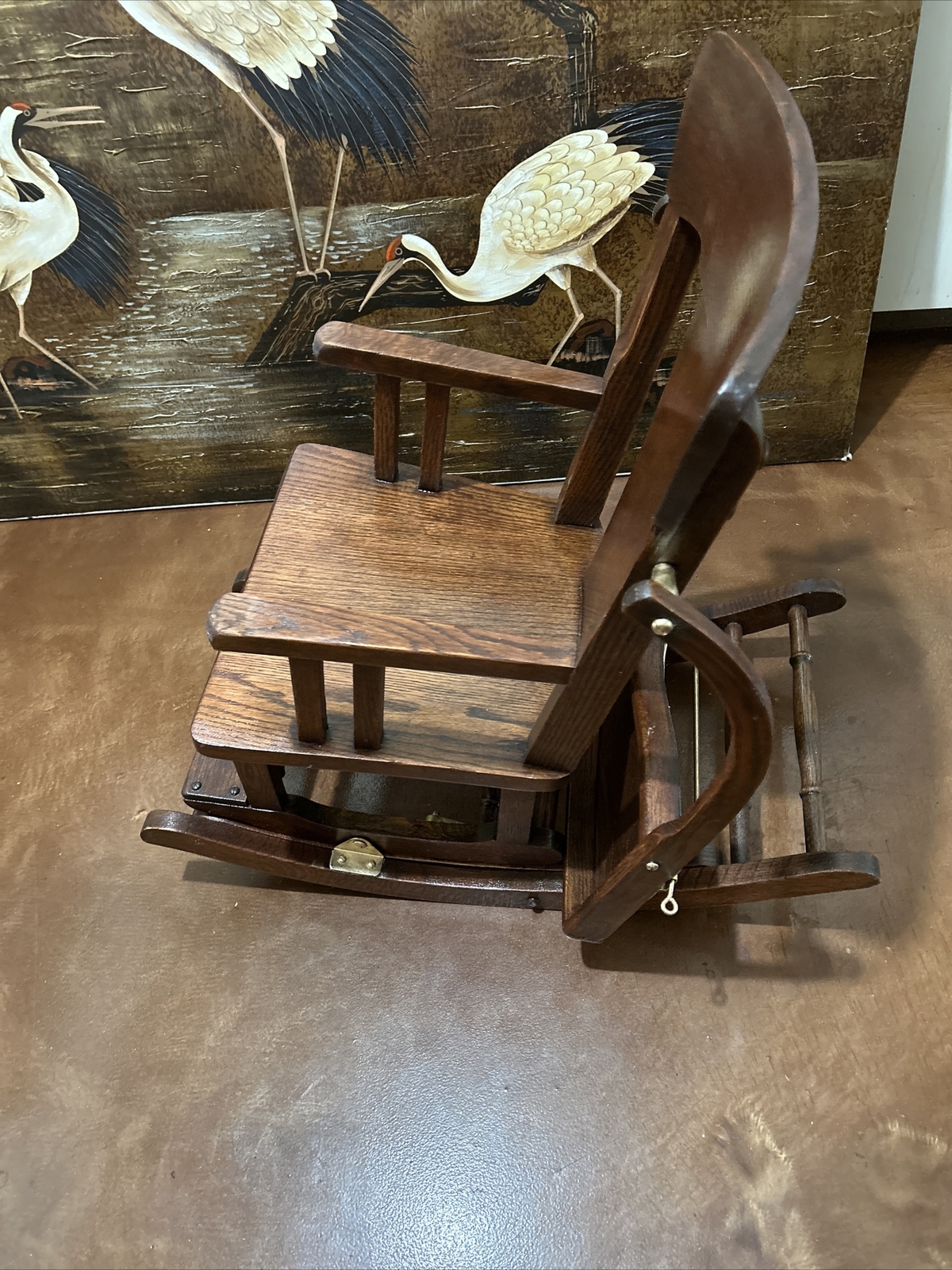 Antique rocking/high chair. Beautiful piece the grandchildren will look ...