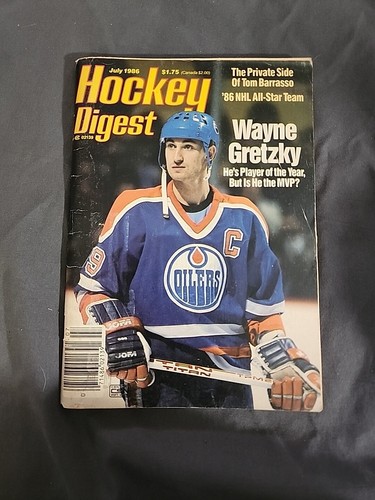 Wayne Gretzky Edmonton Oilers Hockey Digest July 1986 No Label | eBay