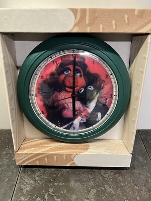 RARE Kermit The Frog & Miss Piggy VTG Wall Clock….Read | eBay