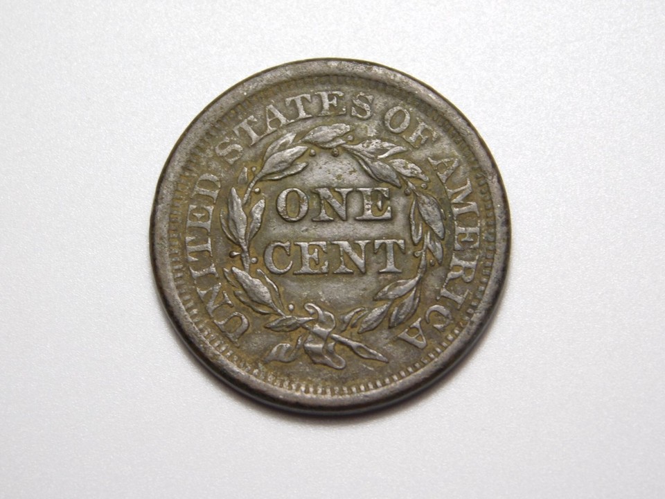 OLD US COINS 1855 BRAIDED HAIR LARGE CENT UPRIGHT 55 | eBay