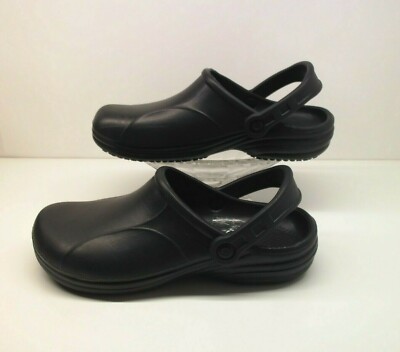 TREDSAFE Women's 9W Men's 8 Black Work Clog Slip and Oil Resistant Shoe ...