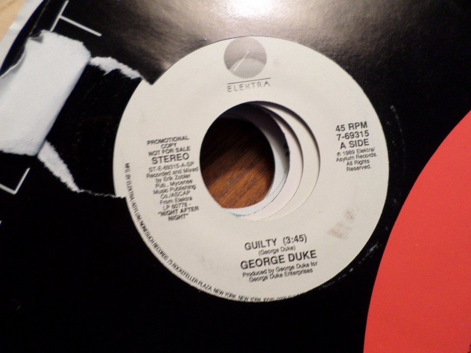 PROMO 7" ELEKTRA 45 RECORD/ GEORGE DUKE /GUILTY /1989 SOUL NR MINT | eBay