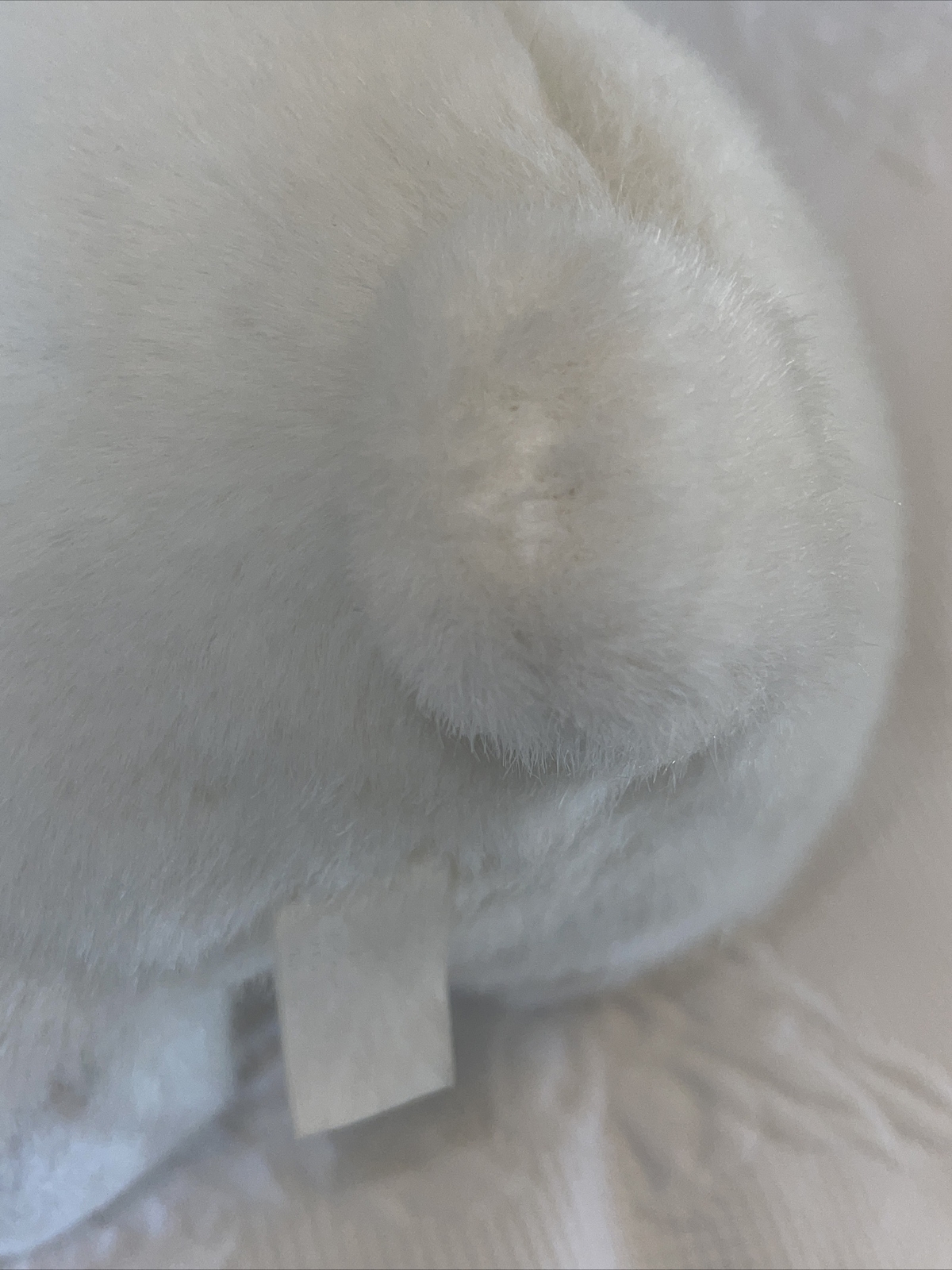 Snuggle Bunny Vintage White Easter Plush w/ Yellow Satin Ears Pink Nose ...