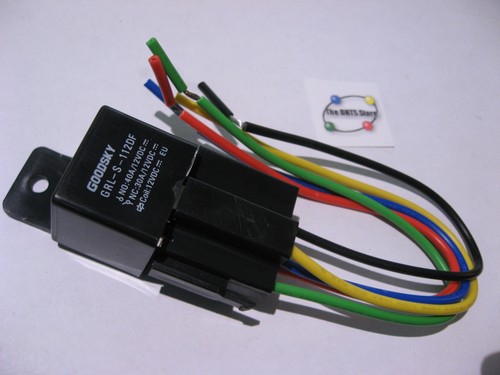 Qty 1 12VDC Automotive Relay w Leads 40A 30A GRL-S-112DF GoodSky 12V ...