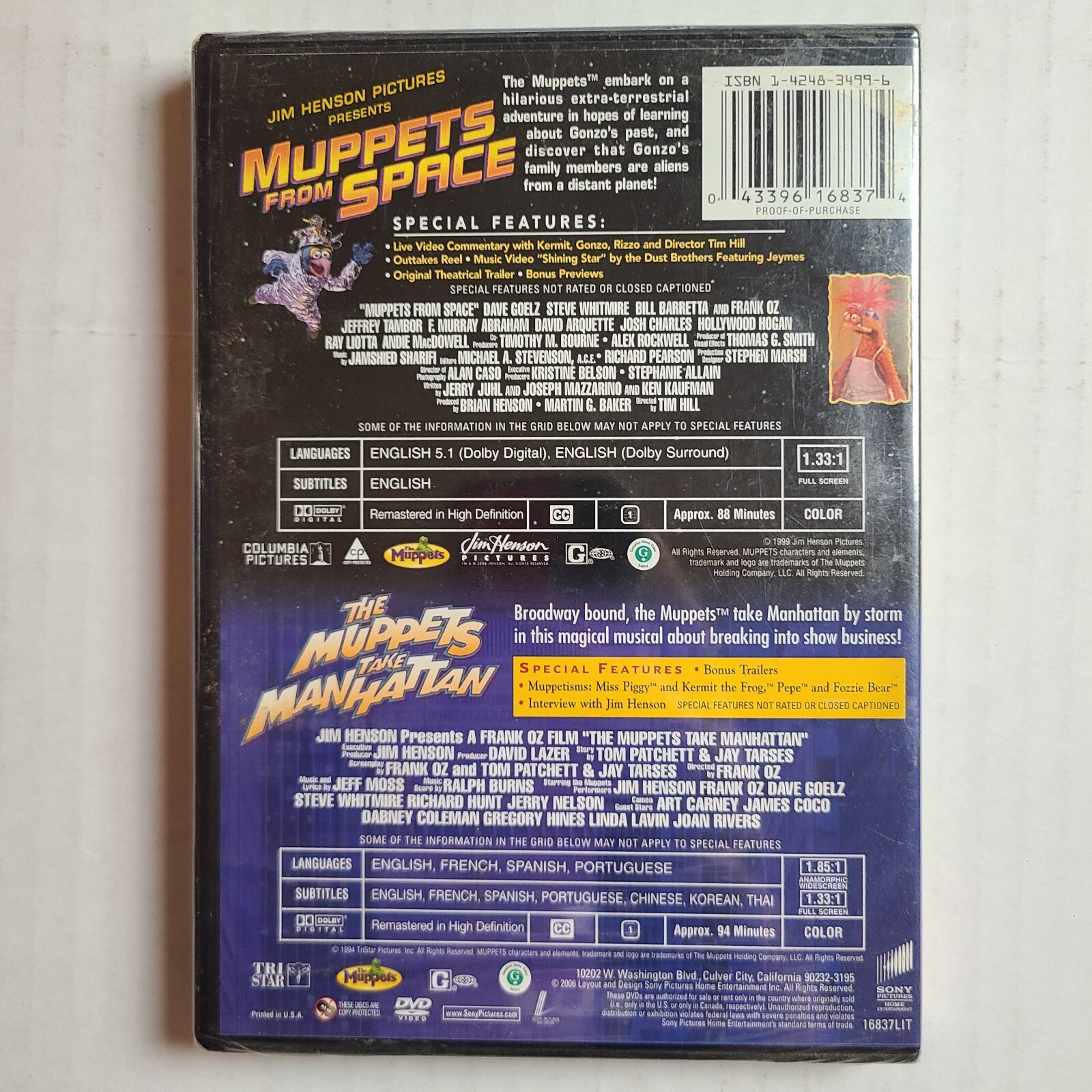 Muppets from Space/Muppets Take Manhattan (DVD,2009,2-Disc Set) SEALED ...