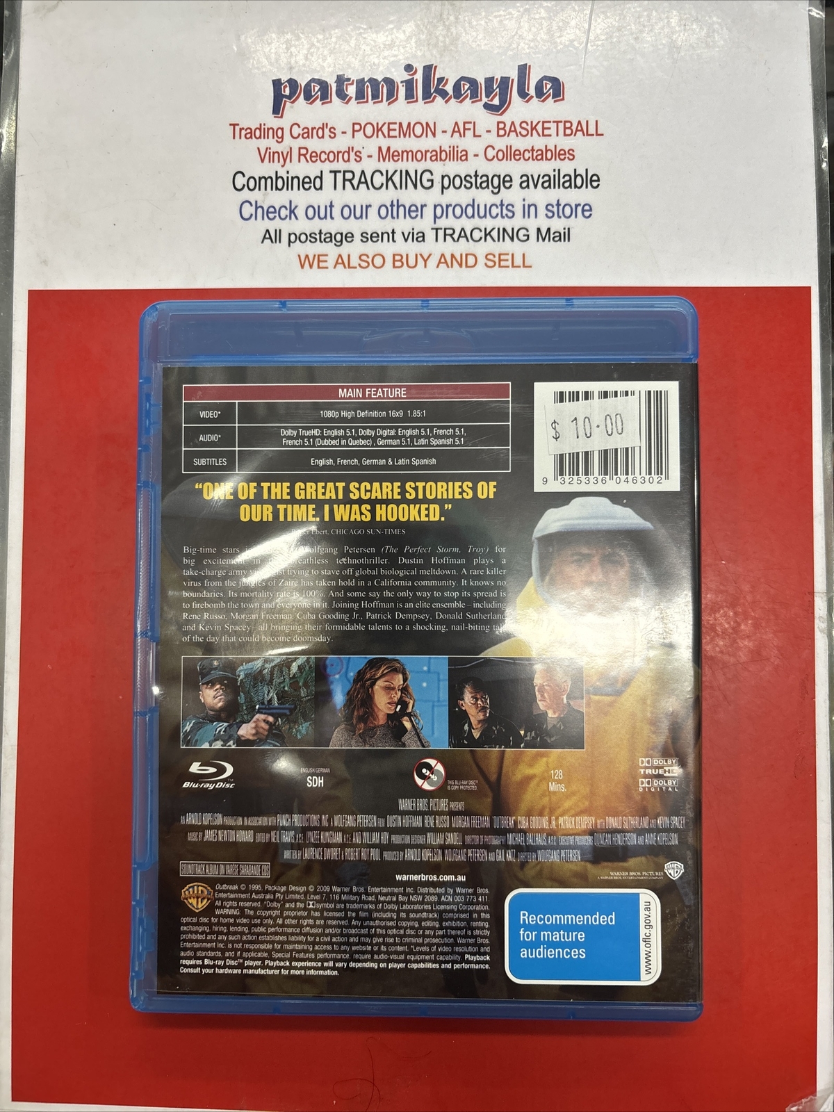 Outbreak - Bluray 9325336046302 | eBay