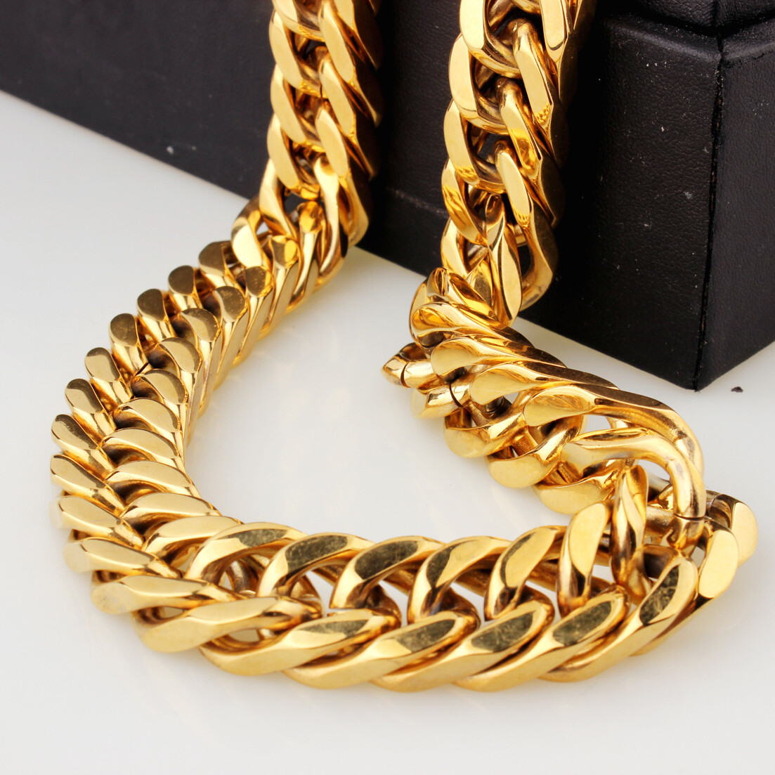 Top Quality Mens Chain 316L Stainless Steel Curb Cuban Link Necklace or ...