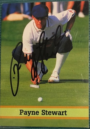 GOLF LEGEND PAYNE STEWART SIGNED GOLF CARD | eBay