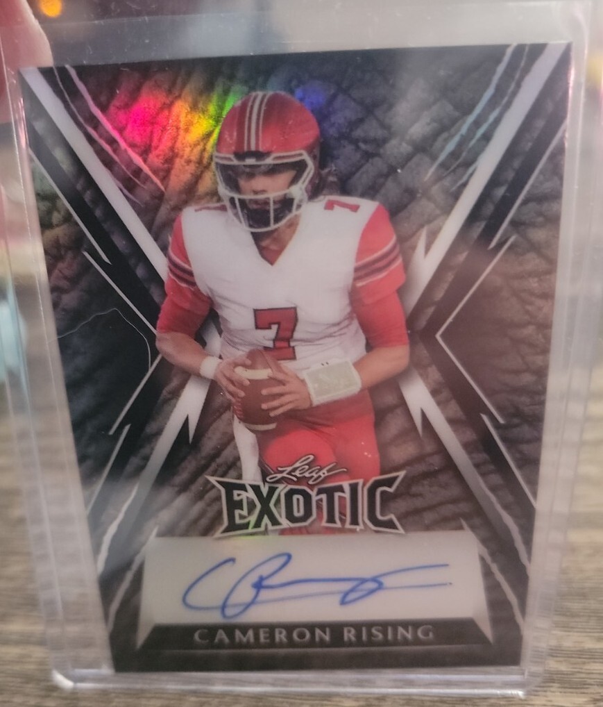 2023 Leaf Exotic CAMERON RISING Rookie Auto Autograph 9/10 - Utah Utes ...