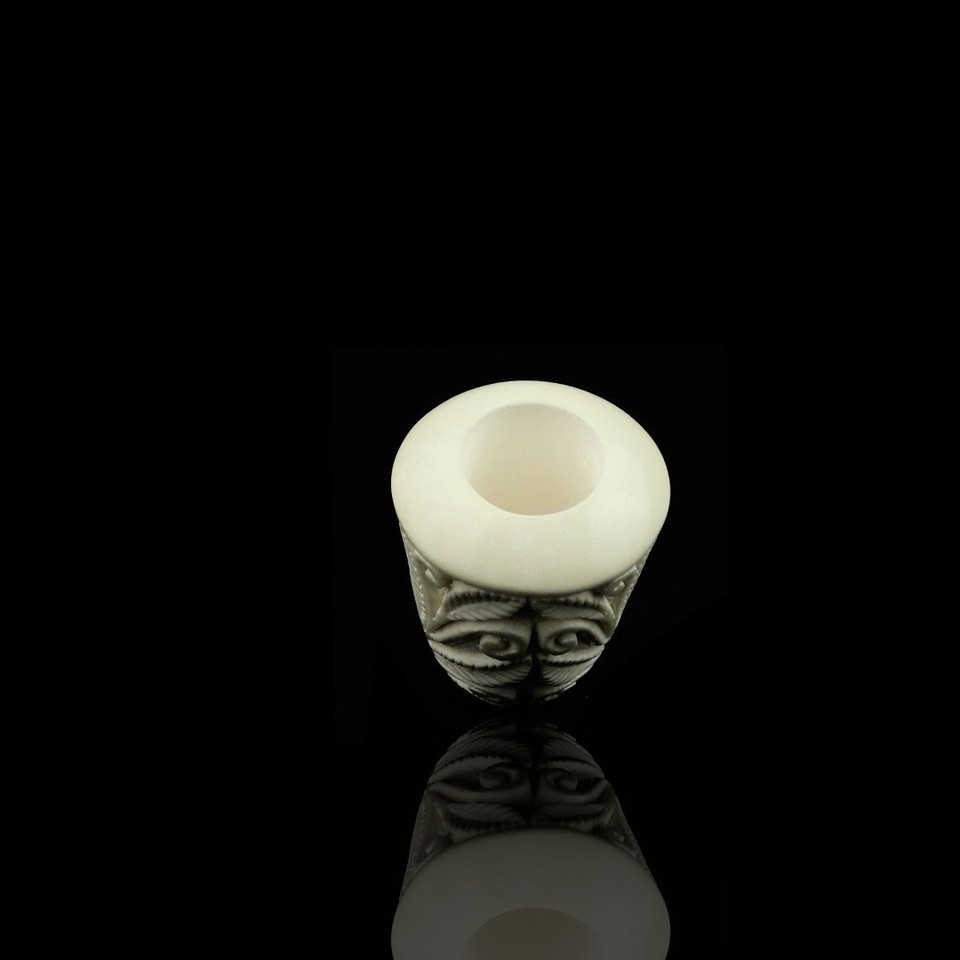 Ornate Colonial Horn Pipe New Block Meerschaum Handmade W Case#98 | eBay