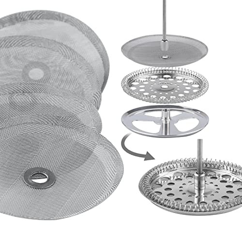 34 oz French Press Filter Replacement Parts 3 Pieces Stainless 34oz ...